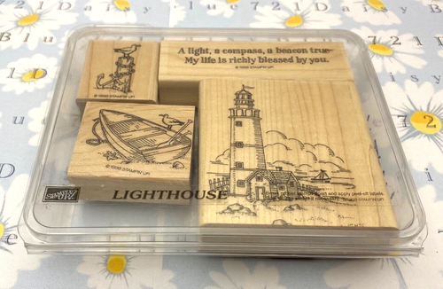Stampin Up Lighthouse Sea Coast Shore Seagull Anchor Boat Rubber Stamps ...