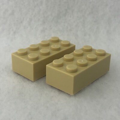 LEGO 3001 Tan Brick 2 x 4 (x2) | eBay