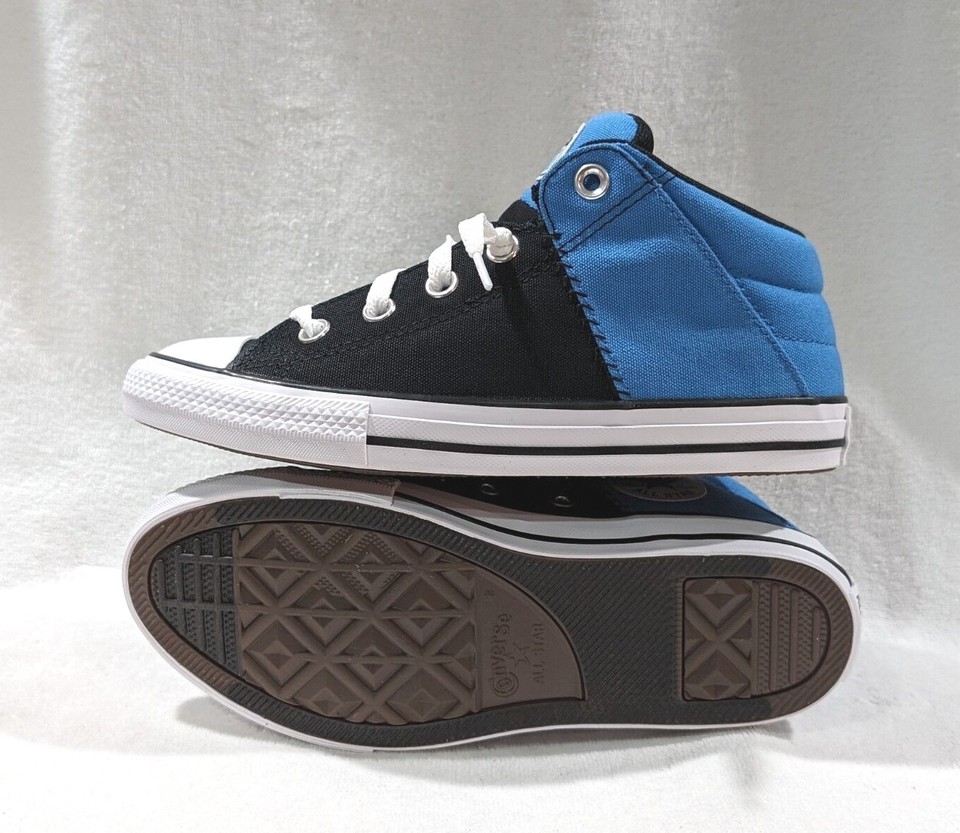 Converse Boy's CTAS Axel Blue/Black Mid Top Sneakers-Assorted Sizes NWB ...