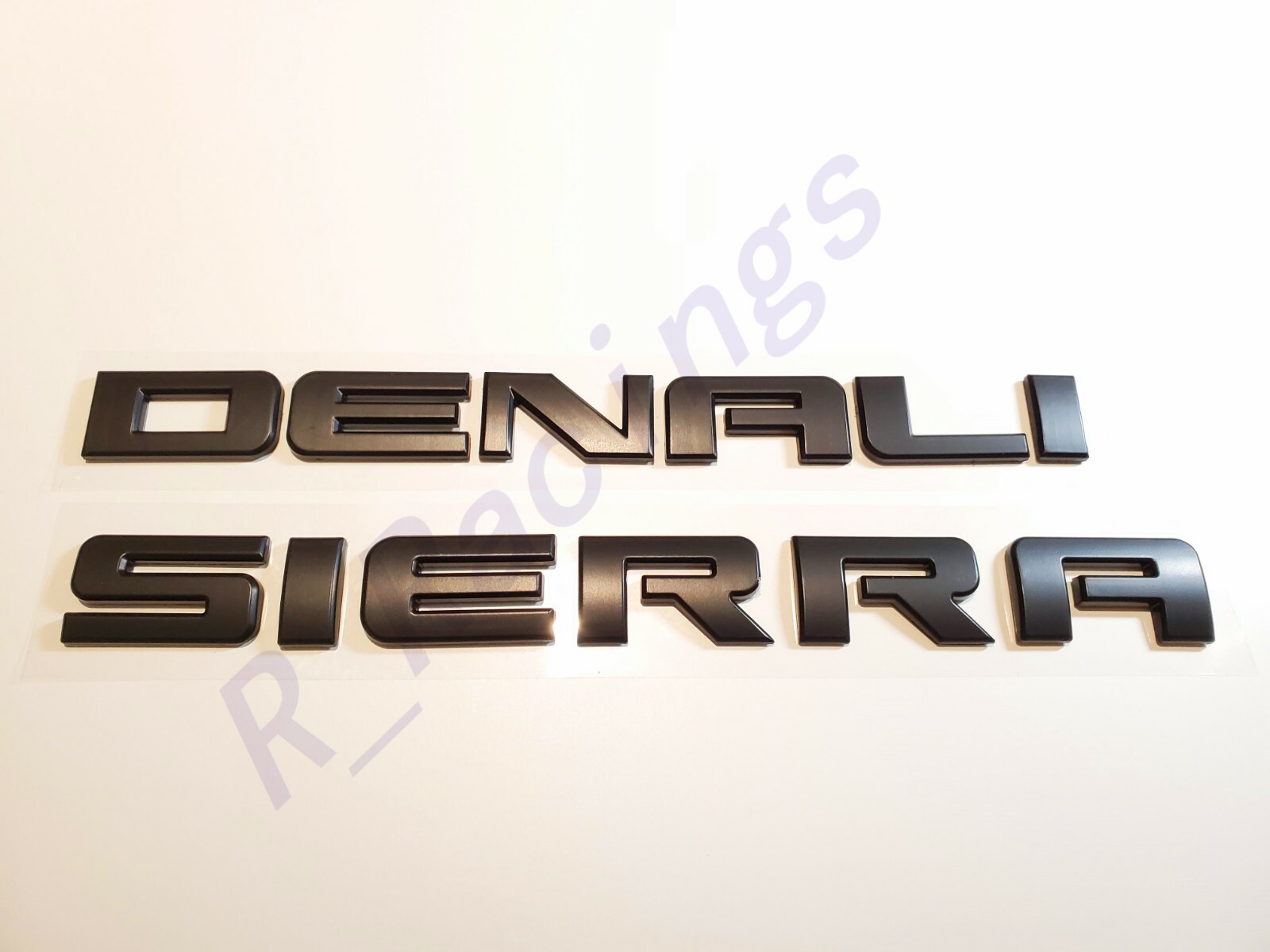 4PCS Matte Black Denali Sierra Emblem Letters Fit GMC Sierra 1500 ...