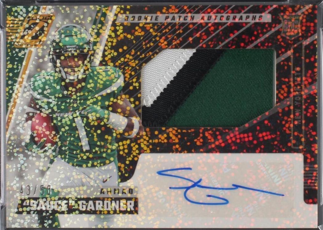 2022 Panini Zenith - Rookie Patch Autograph Ahmad Gardner #228 Sparkle ...