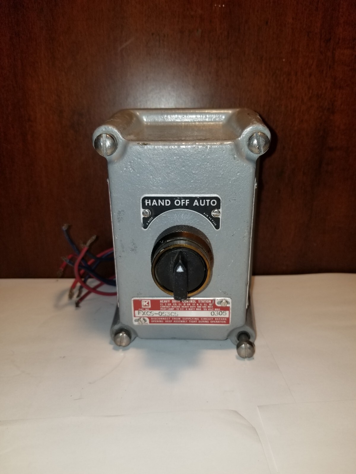 Killark Fxcs-0s3c5 Switch Hand off Auto Explosion Proof Hubbell for ...