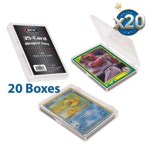 20 BCW Hinged Boxes Hold 35 Cards Gaming Baseball Trading Card ...