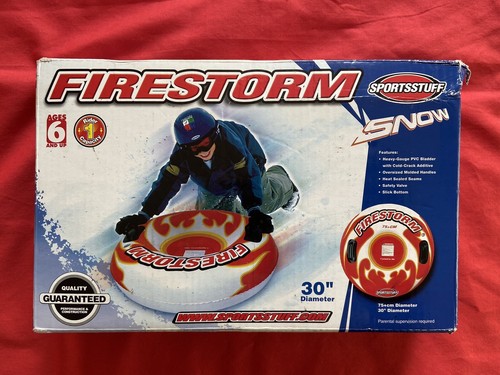 Sportstuff Firestorm 30" Snow Tube Sledding Fun with Heavy Gauge PVC w ...