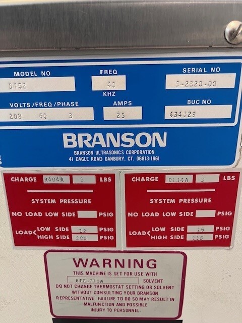 Branson B452R Ultrasonic Vapor Degreaser | eBay