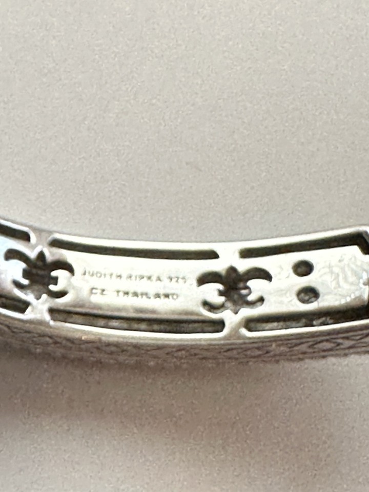 Judith Ripka Sterling Silver Pia Cuff with Sapphires | eBay