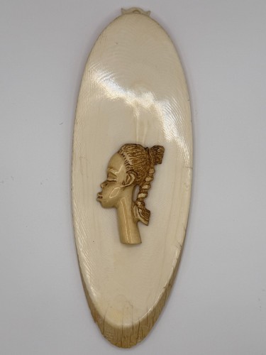 Mid-Century Hand-Carved African Wall Plaque - VEGETABLE IVORY | eBay