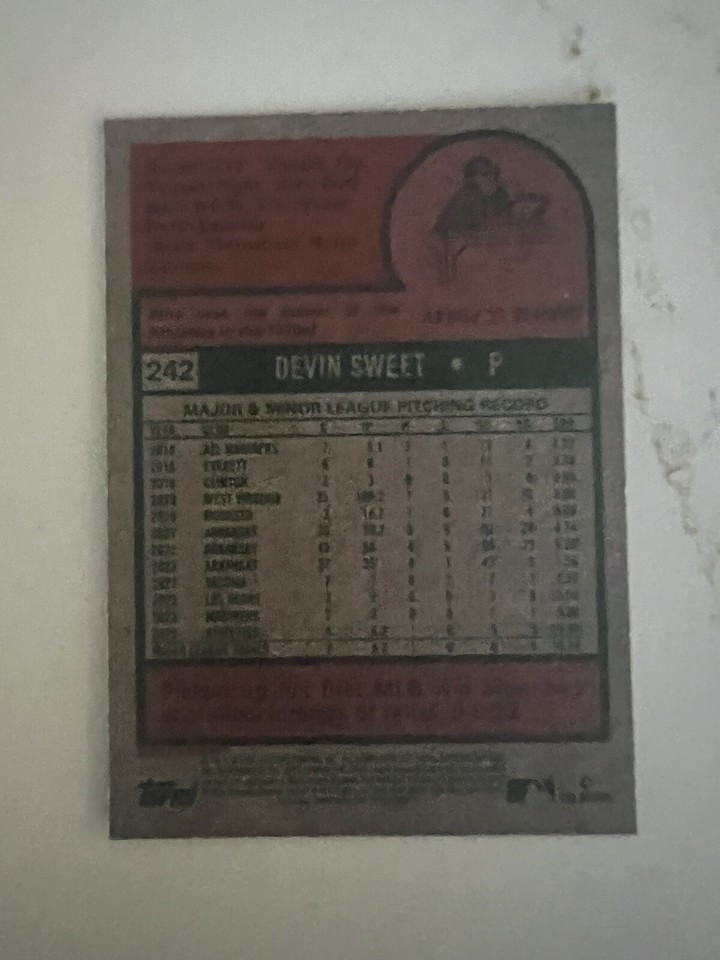 Devin Sweet Seattle Mariners 2024 Topps Heritage Rookie Card RC #242 | eBay