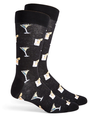 Club Room Men's Cocktail Crew Socks, Black, One Size | eBay