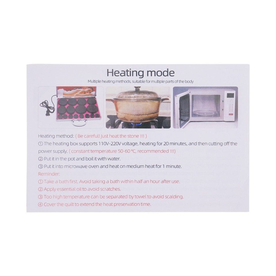 16/20/28pcs Hot Spa Rock Basalt Stone Stones Massage Warmer Kit ...