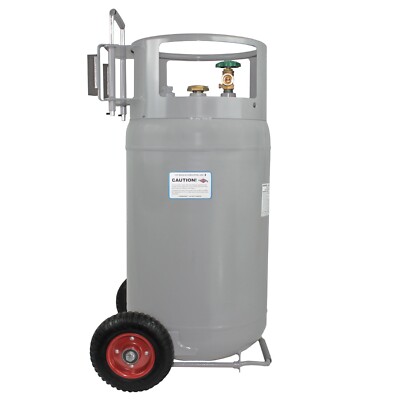 60 LB Horizontal and Vertical HOG Propane Cylinder with Wheels & Built ...
