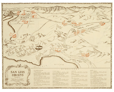 1966 Guide Map to San Luis Obispo County ***VINTAGE ORIGINAL | eBay