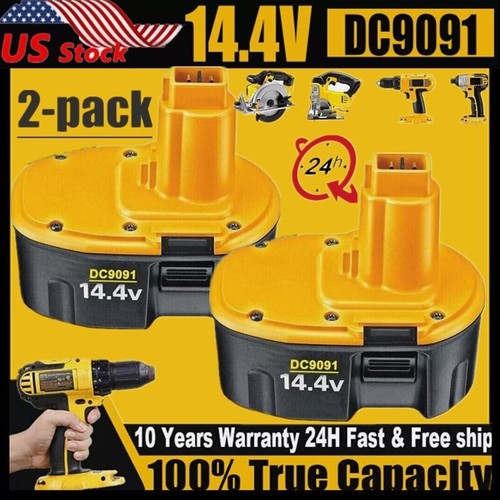 2 Pack Replace For DEWALT DC9091 14.4V BATTERY DW9091 DW9094 DE9092 ...