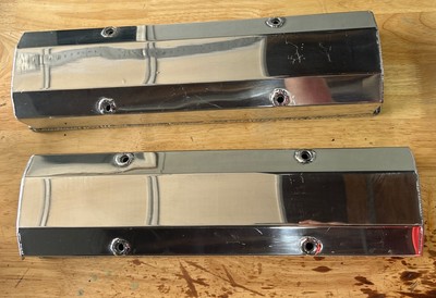 SB Chevy Valve Covers Fabricated Aluminum Tall Small Block SBC 327 350 ...