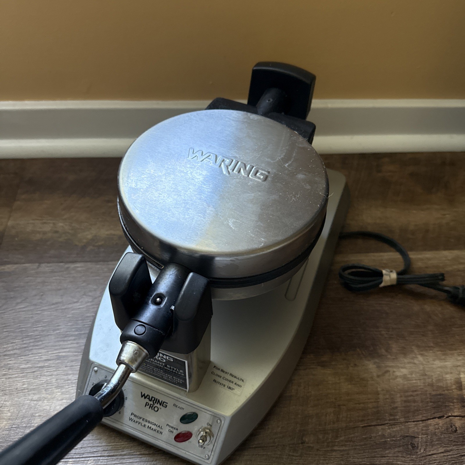 Waring Pro Belgian Waffle Maker WMK300 Stainless Steel Rotating No Drip ...