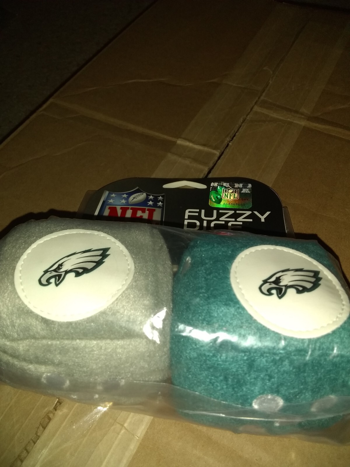 Philadelphia Eagles 3" Fuzzy Dice - NFL With Hanging String High ...