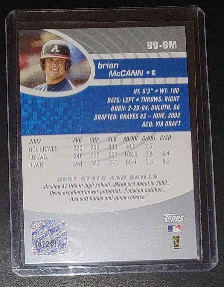 Brian McCann Bowman's Best Certified Autograph Issue Rookie Card | eBay