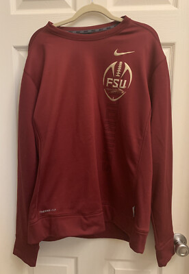 Nike Florida State Seminoles FSU Sweatshirt Size Large Mens Therma-Fit ...