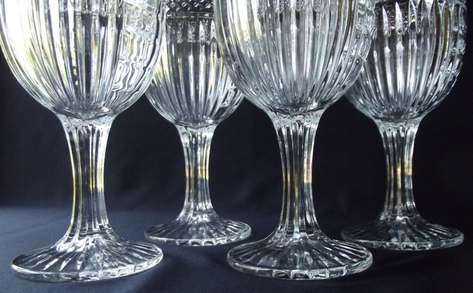 4 LIBBEY "RADIANT" WATER GOBLETS 12 ounce 7-1/4" T | eBay