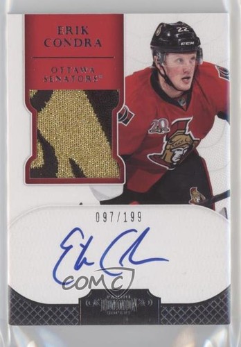 2011-12 Panini Dominion /199 Erik Condra #162 RPA Rookie Patch Auto RC ...