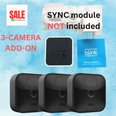 3 Add On Cameras - Blink Outdoor 1080p WiFi Security Camera Battery 3rd ...