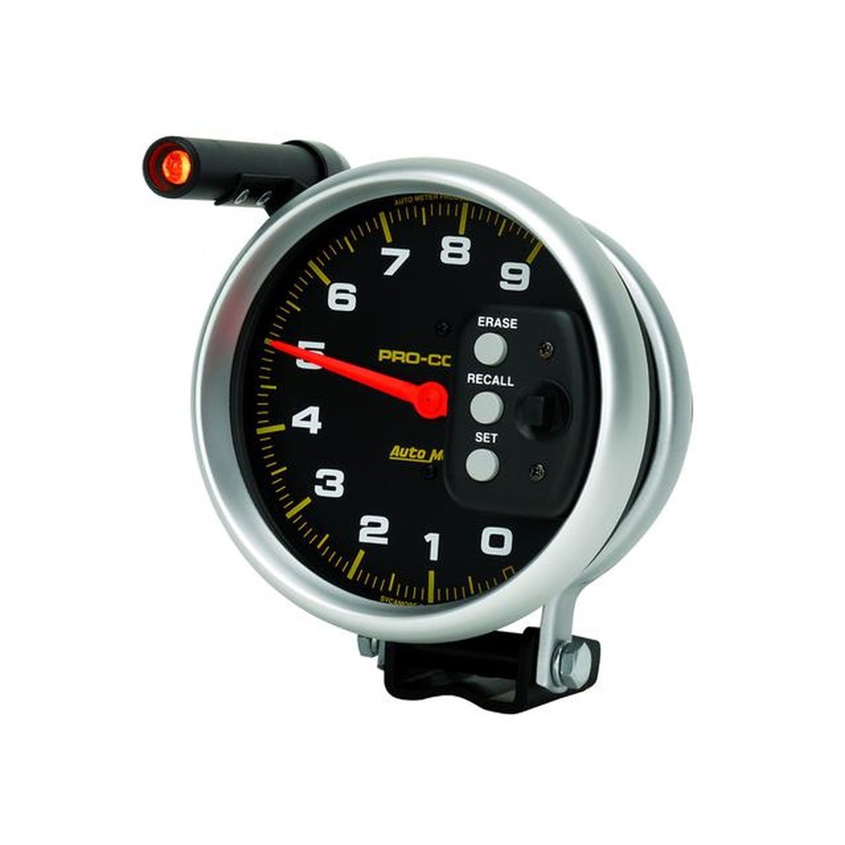 Autometer Pro-Comp 5in Tacho Gauge 9,000rpm Shift Lite Memory Pedestal ...