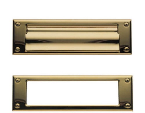 Baldwin Brass 10” Letter Box Plate Spring Tension Lifetime Polished ...