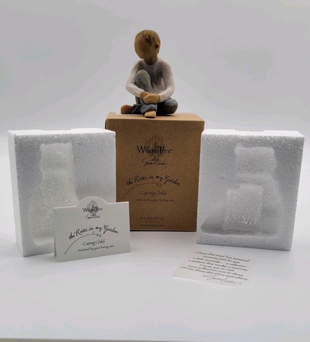 CARING CHILD FIGURE SCULPTURE HAND PAINTING WILLOW TREE BY SUSAN LORDI ...