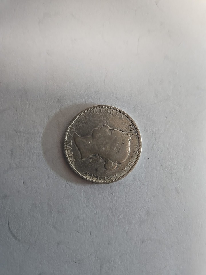 1886 Victoria Canada 25 Cents 92.5% SILVER Canadian Quarter Circulated ...