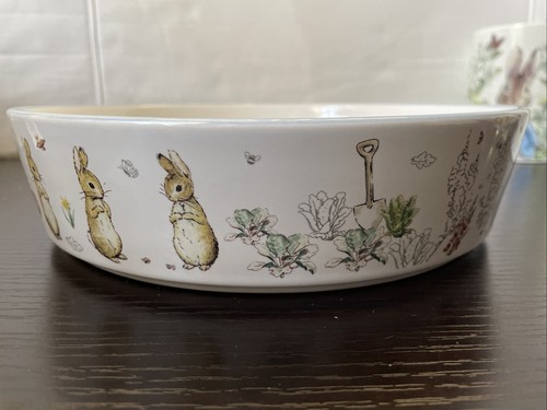 Beatrix Potter Peter Rabbit Garden Spring Easter 9” Ceramic Serving ...