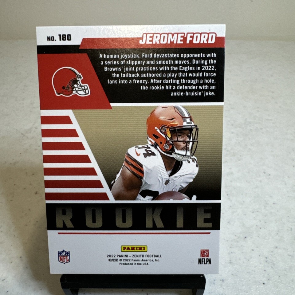 2022 Zenith Football #180 Jerome Ford Artist Proof /50 RC - Cleveland ...