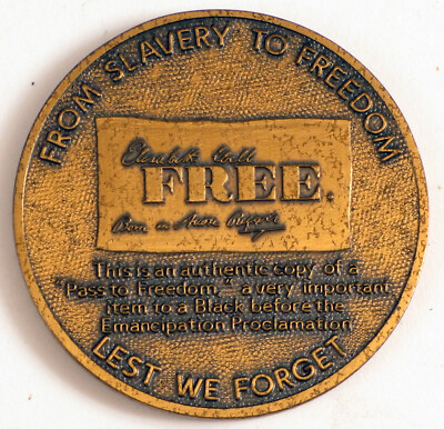 ANTIQUE FROM SLAVERY TO FREEDOM AMERICAN NEGRO HISTORICAL MUSEUM TOKEN ...