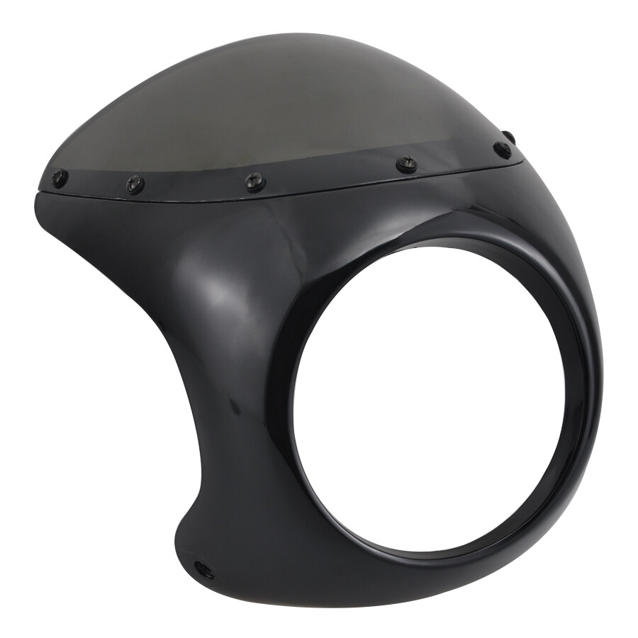 Universal 7" Round Headlight Fairing Windshield Screen Cover Fit For ...