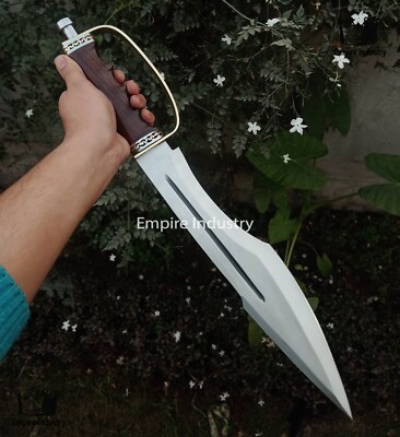 Handmade High Carbon Steel D-Guard Sword Battle Ready With Sheath Fixed ...