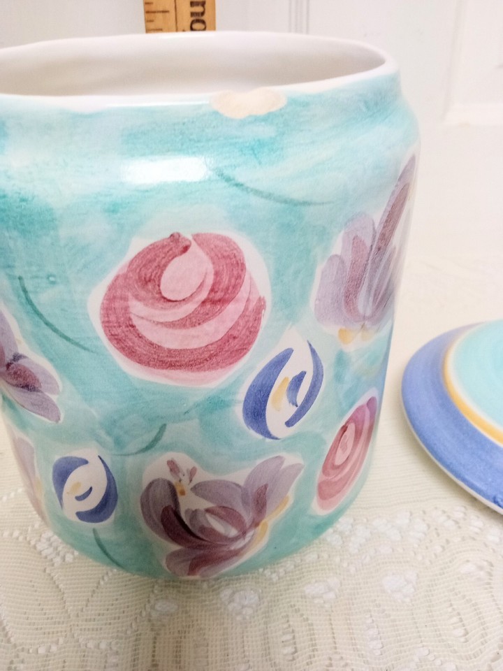 Rare Vintage Canisters Set Of 4 Personalized Ceramic Multi Colored ...