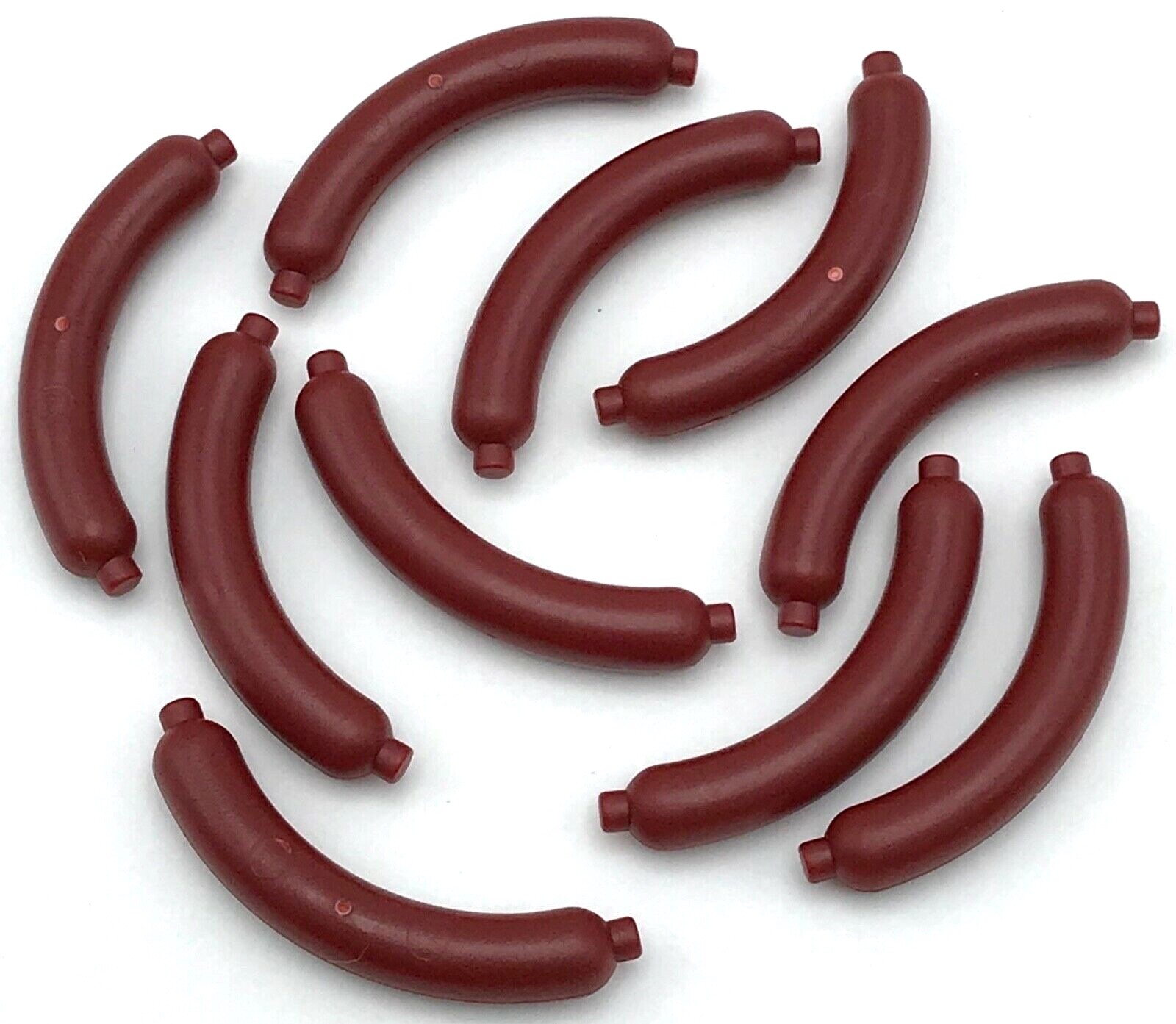 Lego 10 New Dark Red Hot Dog Sausage Minifigure Food Pieces | eBay