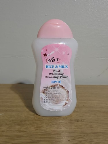 Veet Gold Rice & Milk Total Whitening Cleansing Refreshing Toner Spf 15 ...