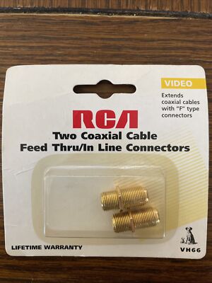 RCA In-Line Coaxial F Connector (Pair) | eBay