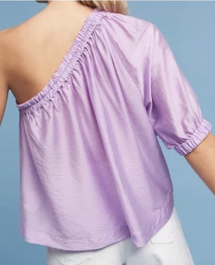 ANTHROPOLGIE MAEVE Leonie One Shoulder Top Blouse Size Large L New ...