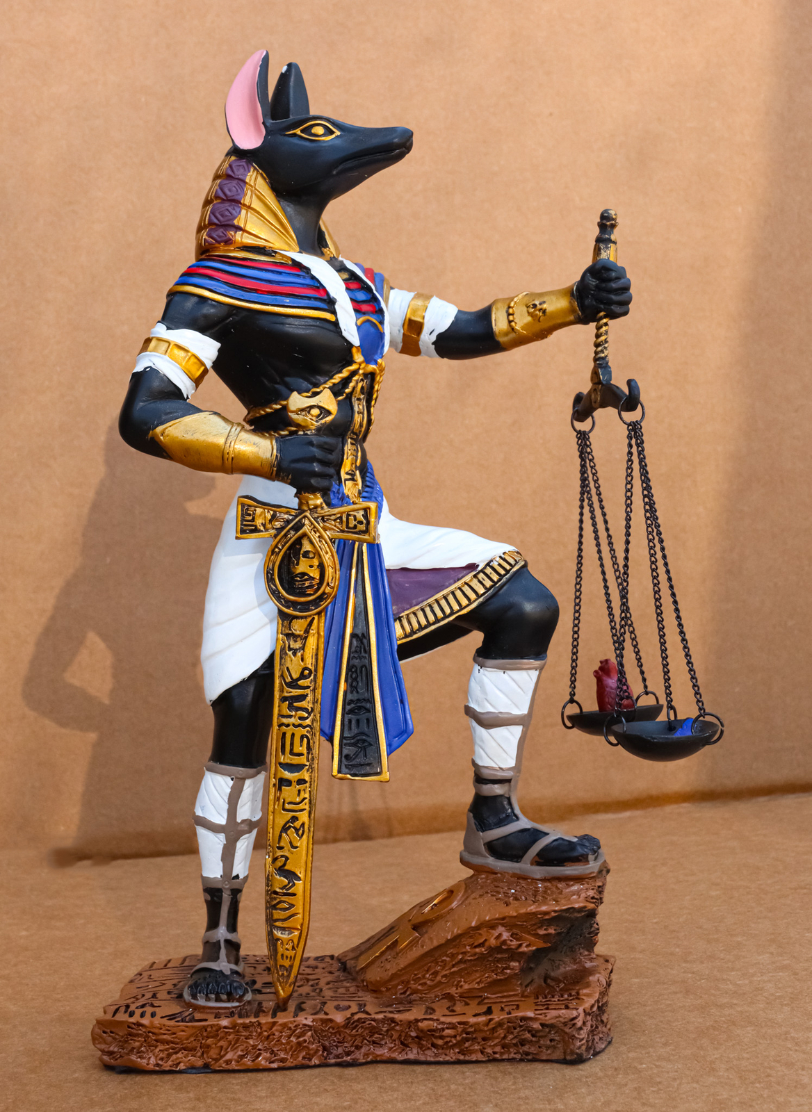 Ebros God Anubis with Scales of Justice and Sword of Judgement Figurine ...