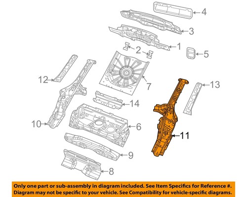 CHRYSLER OEM 17-22 Compass Rear Body Floor Floor Rails-Rail Assy ...