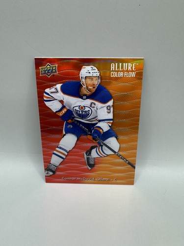 23-24 2023-24 Allure Connor McDavid RED-ORANGE Color Flow #CF-1 Oilers ...