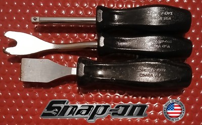 🇺🇸 SNAP-ON 3pc Black Handle Scraper, Shank Driver & Trim Pad Remover | eBay