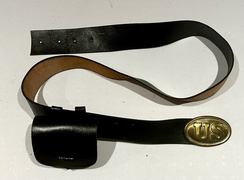 Replica Civil War Union Army Cap Box, Belt and Plate In excellent ...