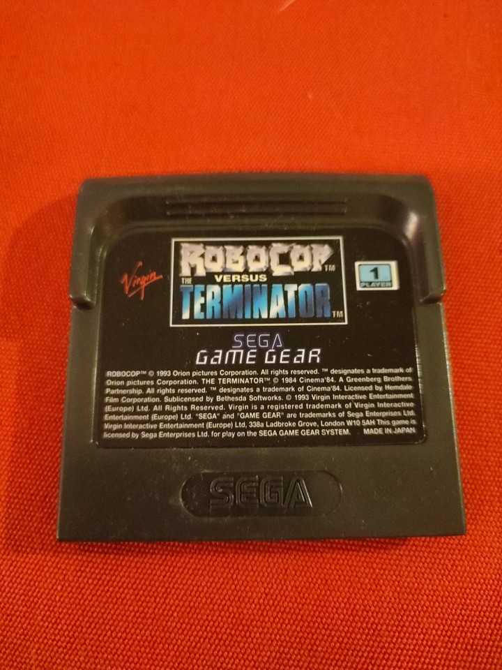 Robocop Versus The Terminator Sega Game Gear GG Cartridge Only TBE EUR ...