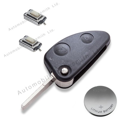 DIY repair KIT for Alfa Romeo 147 156 166 GT 2 button remote flip key ...