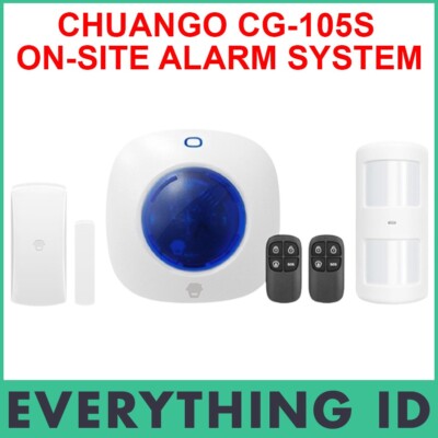 CHUANGO CG-105S DIY WIRELESS ALARM SYSTEM LOCAL ON-SITE PLUG & PLAY ...