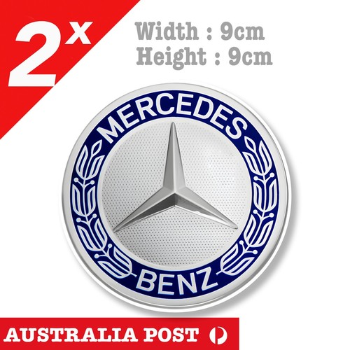 MERCEDES BENZ Round Chrome Sign Logo, Car Logo Stickers | eBay Australia