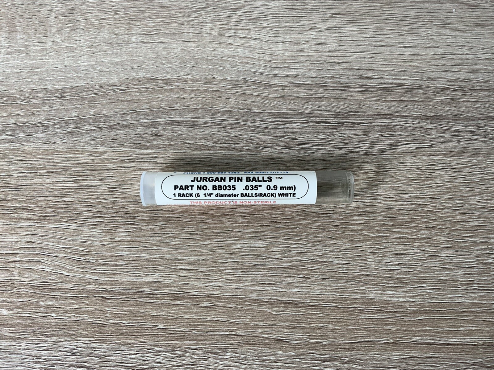 Jurgan Pin Balls BB035 .035” (.9mm), 1/4” Diameter, Pack of 6, White | eBay