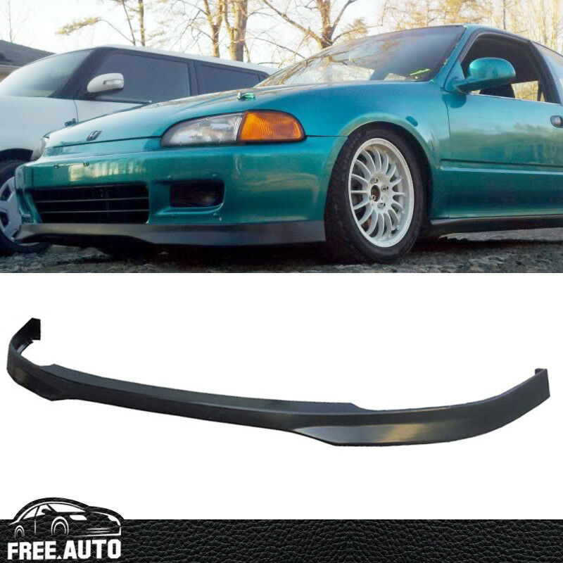Fits 92-95 Honda Civic EG Hatchback Coupe T-R Style Front Bumper Lip ...